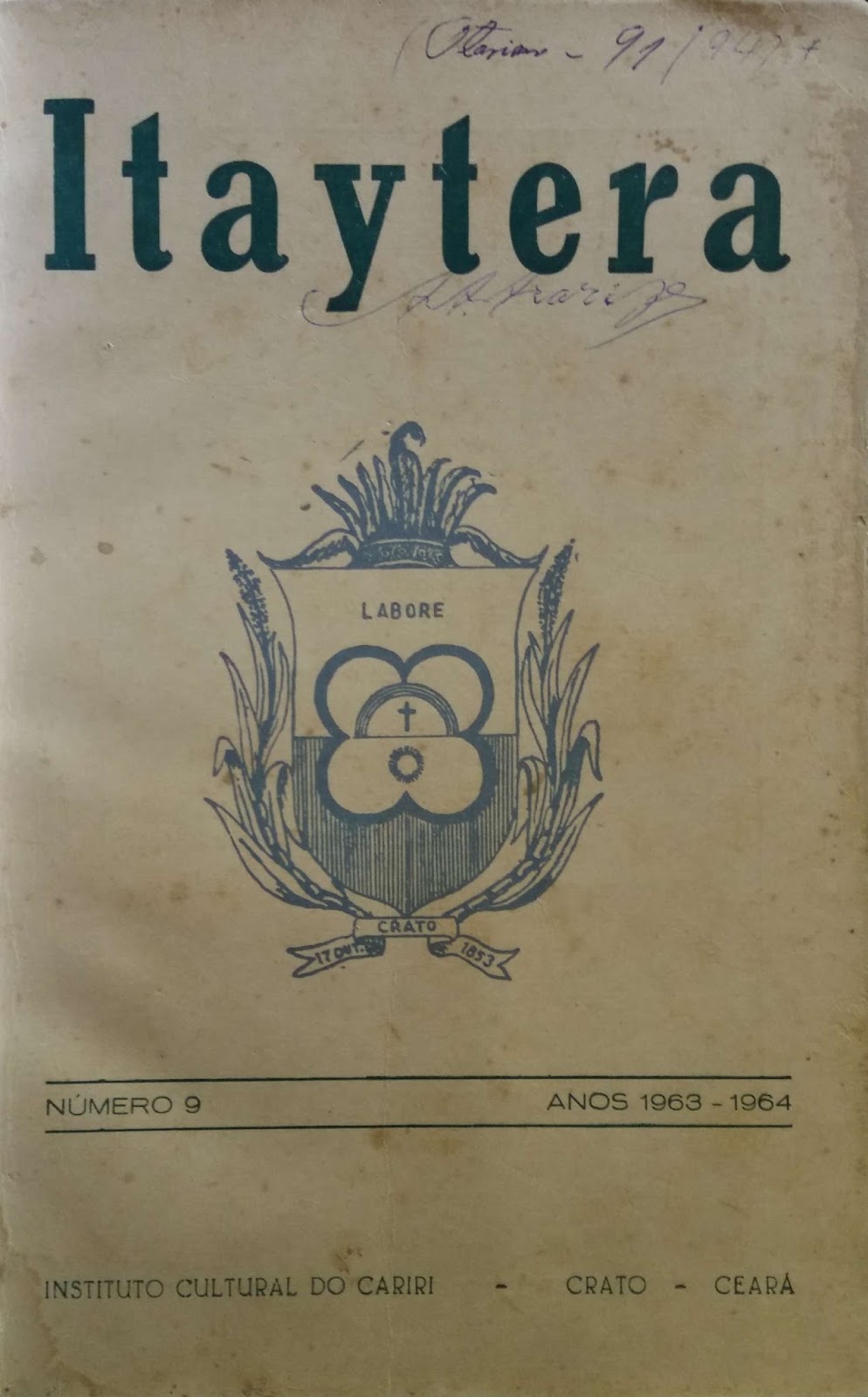 Estórias&História: Índice das Revistas Itaytera, do Instituto Cultural ...