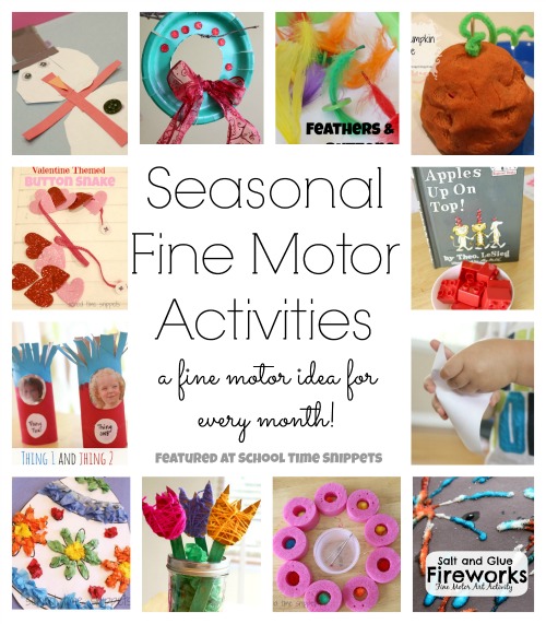 12 Seasonal Fine Motor Activities: One for Every Month! | School Time ...
