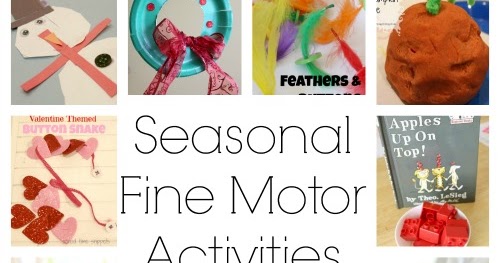 12 Seasonal Fine Motor Activities: One for Every Month! | School Time ...