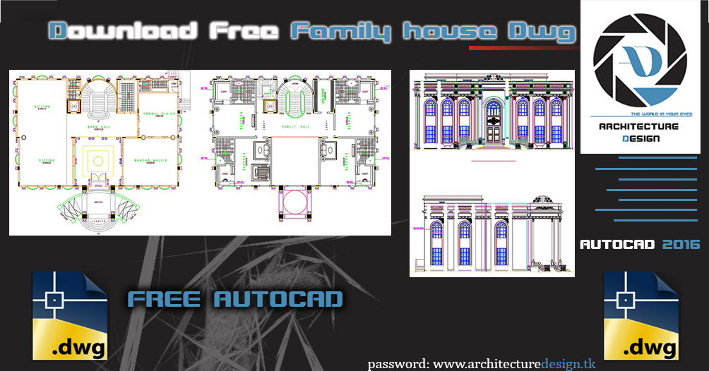 Download Free Classic House Dwg - Architecture Design | sketchup, Dwg ...