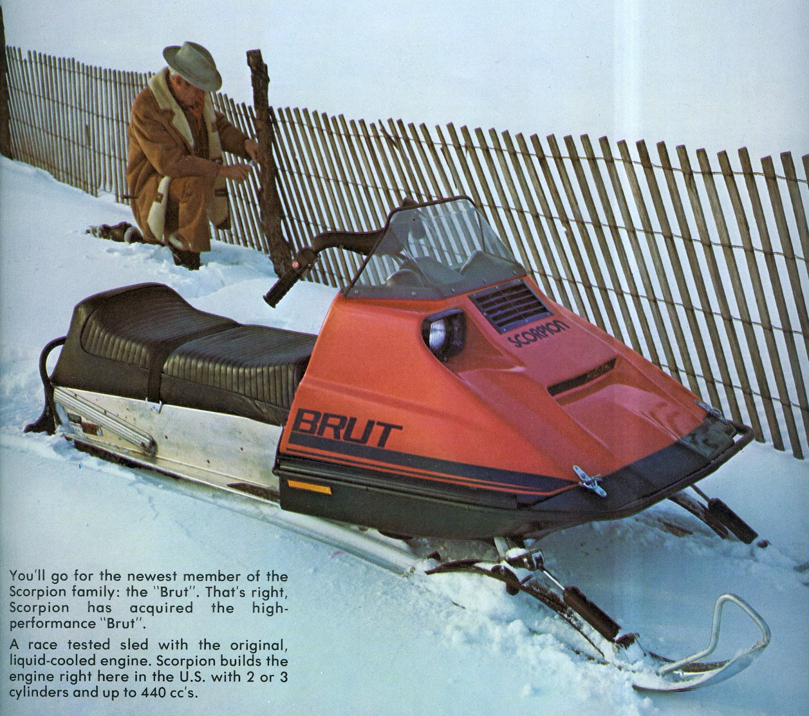 CLASSIC SNOWMOBILES OF THE PAST: 1975 SCORPION BRUT SNOWMOBILE
