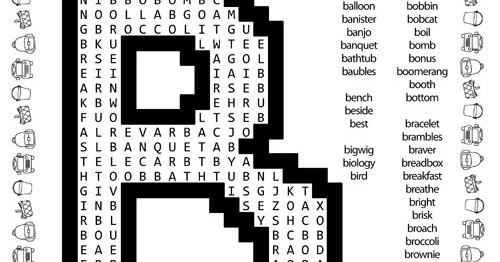 The Puzzle Den: The Letter B Word Seach
