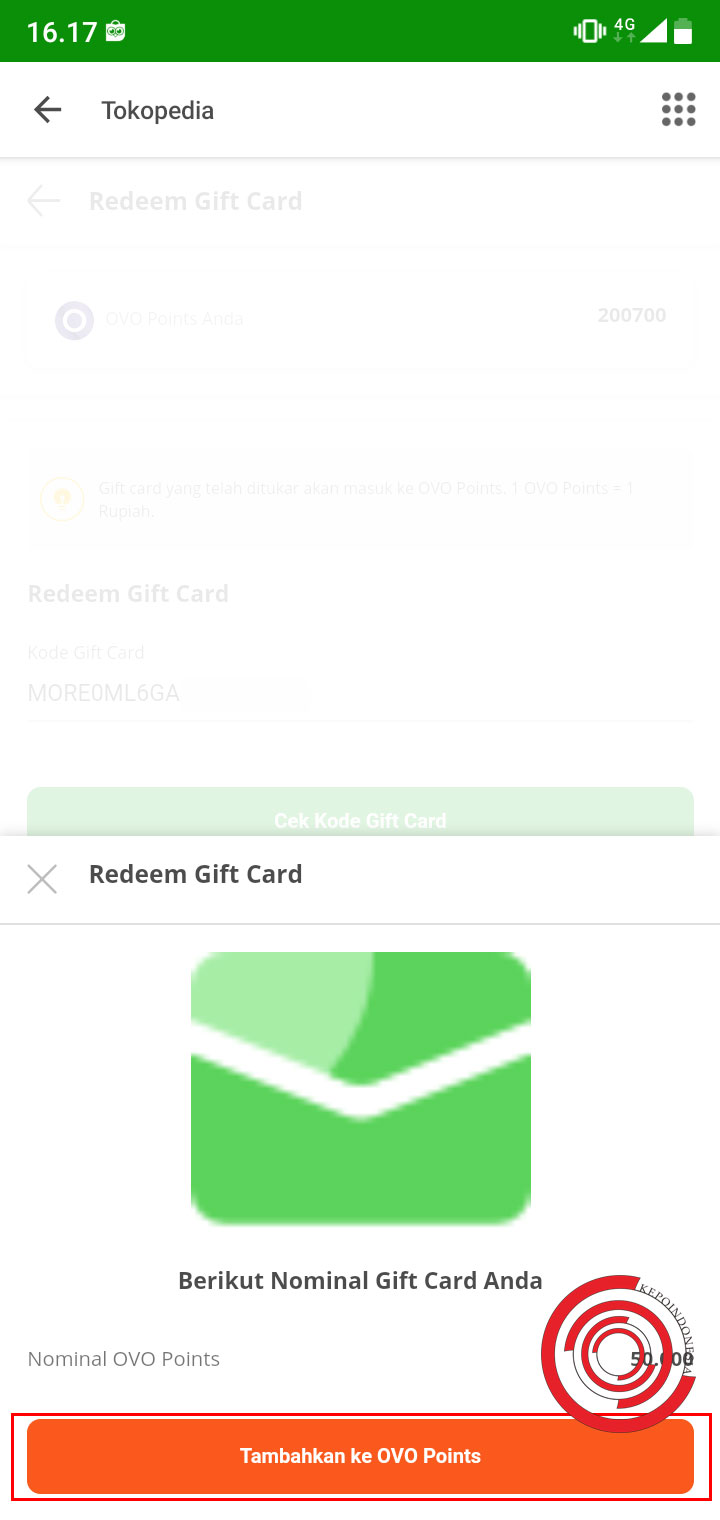 Cara Menggunakan Kode Gift Card Tokopedia Menjadi OVO Points Supaya ...