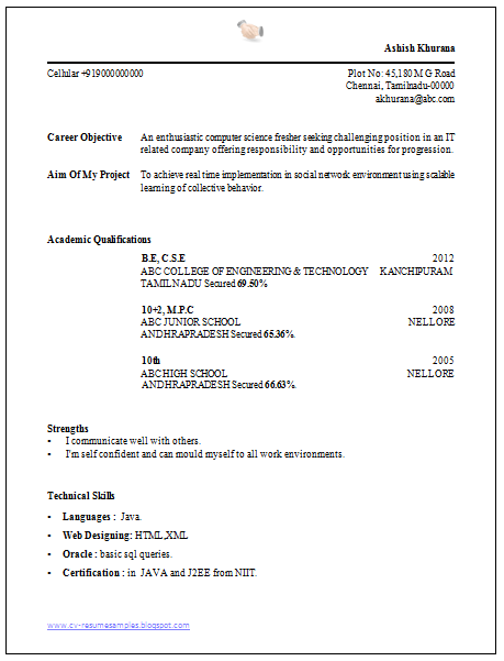 Over 10000 CV and Resume Samples with Free Download: Professional ...