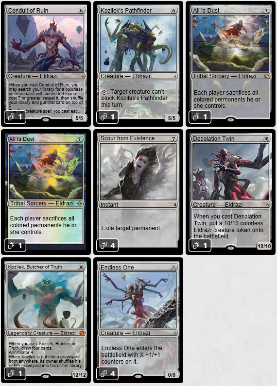Magic the Gathering Adventures: [Modern] Colorless Eldrazi deck