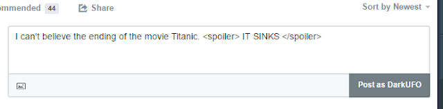 Then when you post the comment it will look like this.