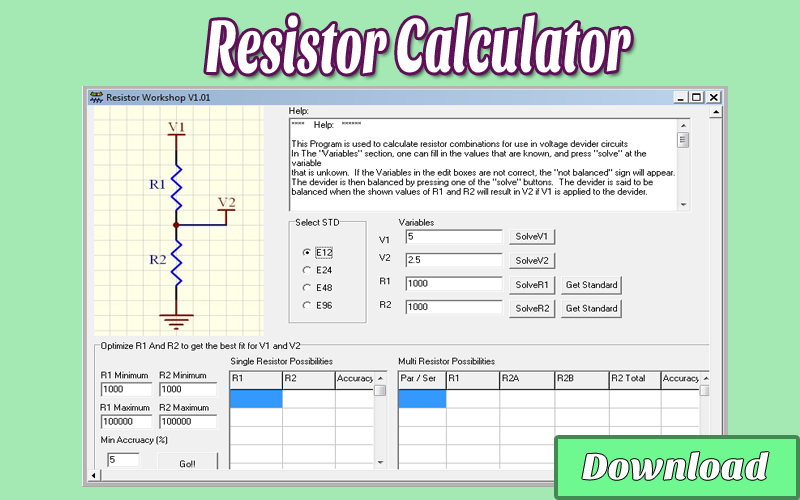 Download Resistor Calculator | Kalkulator / Info & Softwares ...