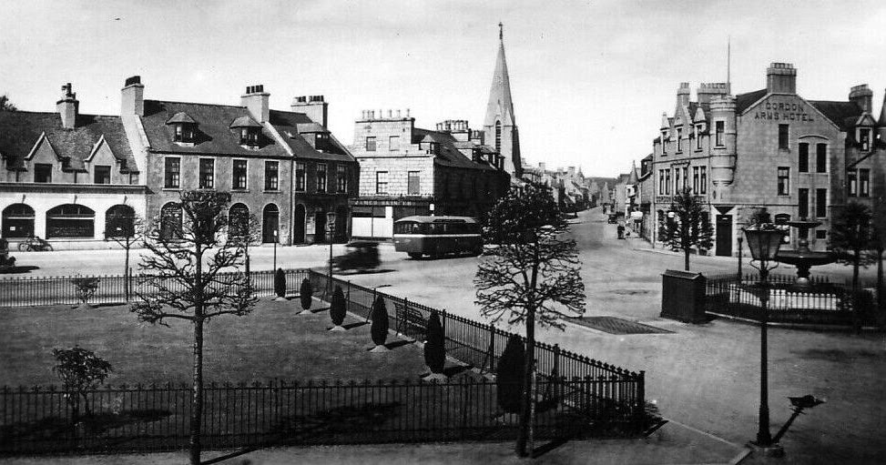 Tour Scotland: Old Photograph West High Street Inverurie Scotland