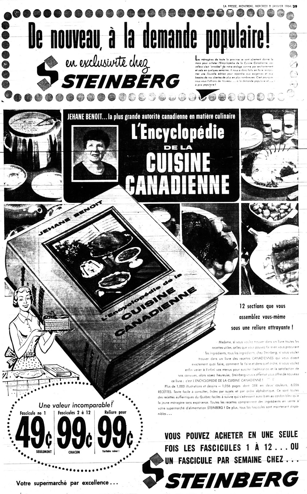 Jehane Benoît au menu du Musée de Sutton: Sam Steinberg lance l ...