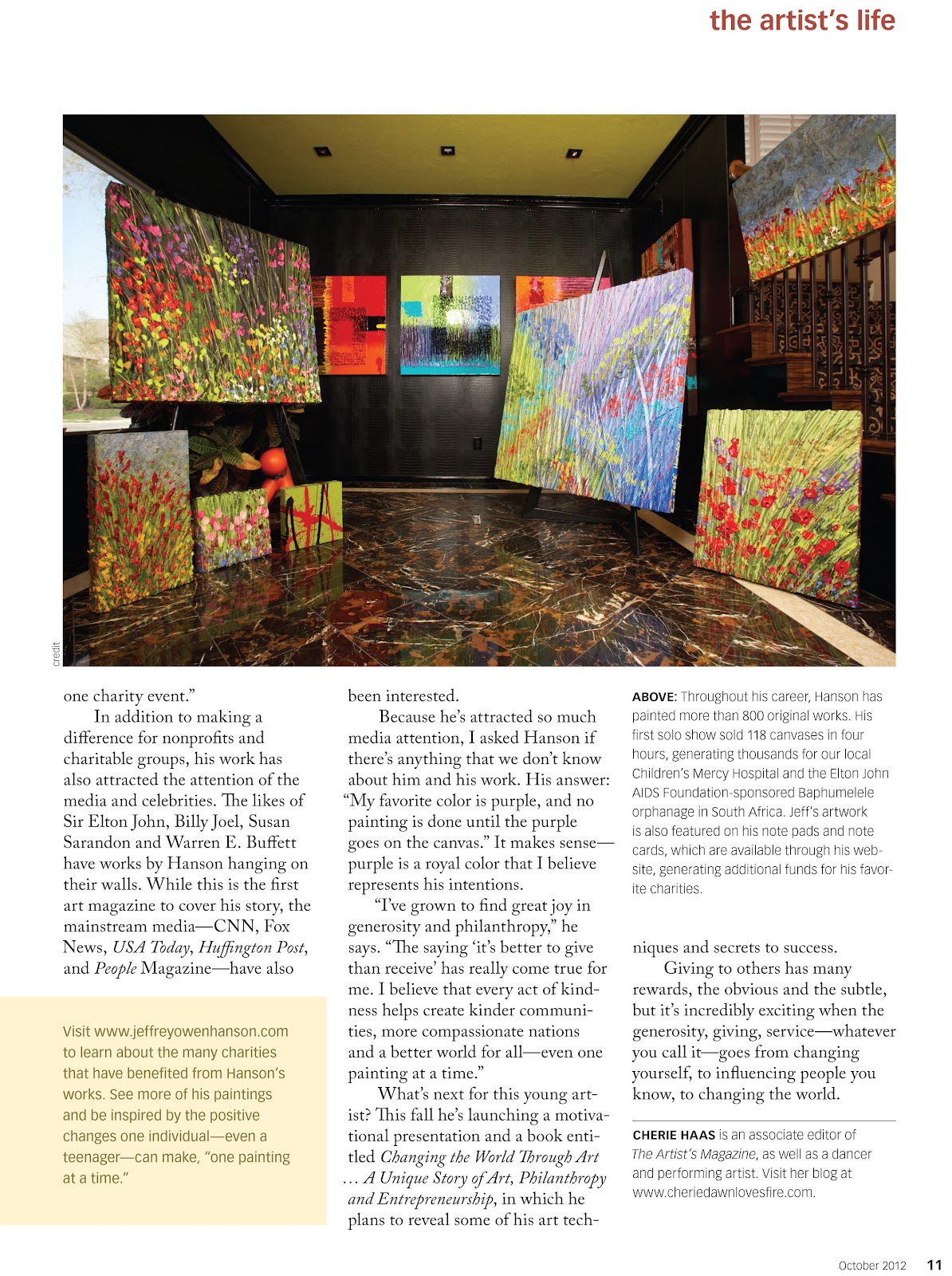Artist Jeff Hanson: The Artist's Magazine Features Jeff