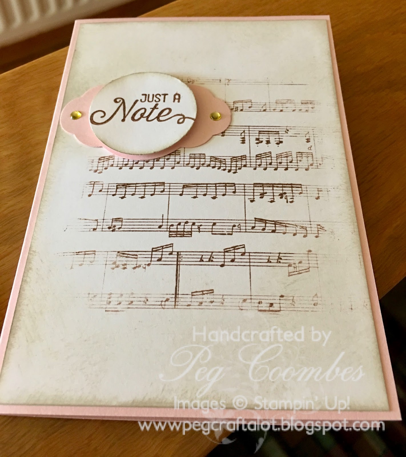 Stampin Up Demonstrator UK Pegcraftalot Peg Coombes: Sheet Music with ...