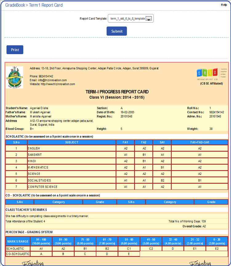 Continuous Comprehensive Evaluation (CBSE): CCE - SchoolERP