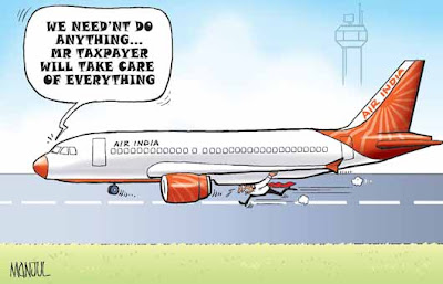 Dhiren Gala: Funny yet Serious Cartoon - On Air India Losses Taken Care ...