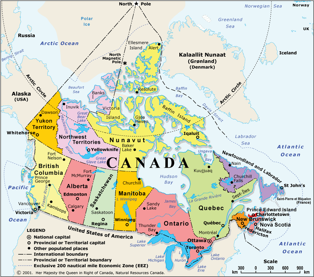 Mapa Mundi: Mapa do Canadá
