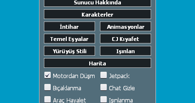 MTA SA F1 Freeroam Paneli Script