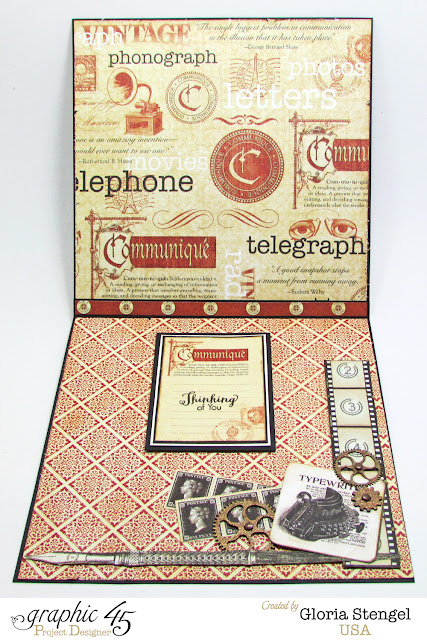Scraps of Life: Graphic 45 Communique - Desk Top Card