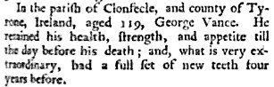 Vance History Online: George Vance the Vicequicentenarian