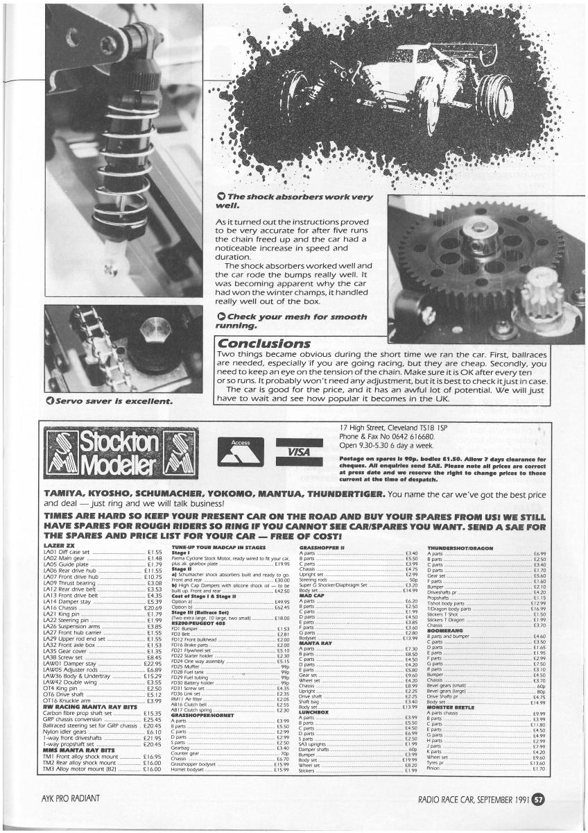 AT Vintage RC: KYOSHO / AYK / ASSOCIATED / TECNACRAFT: AYK PRO RADIANT