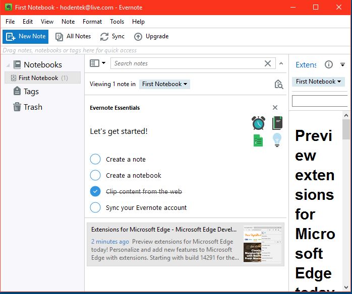 HodentekHelp: Does Evernote Web Clipper extension for Microsoft Edge ...