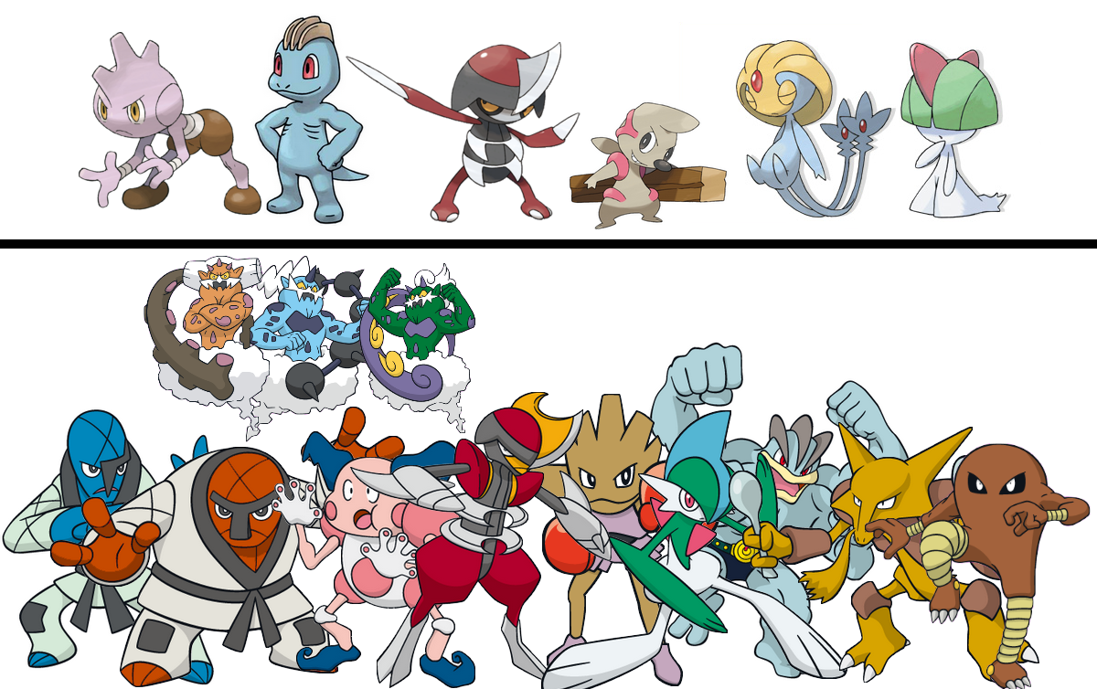 Pseudo-Mew: Les Pokémon humanoïdes.