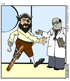 Comment ça se dit en français?: un cautère sur une jambe de bois