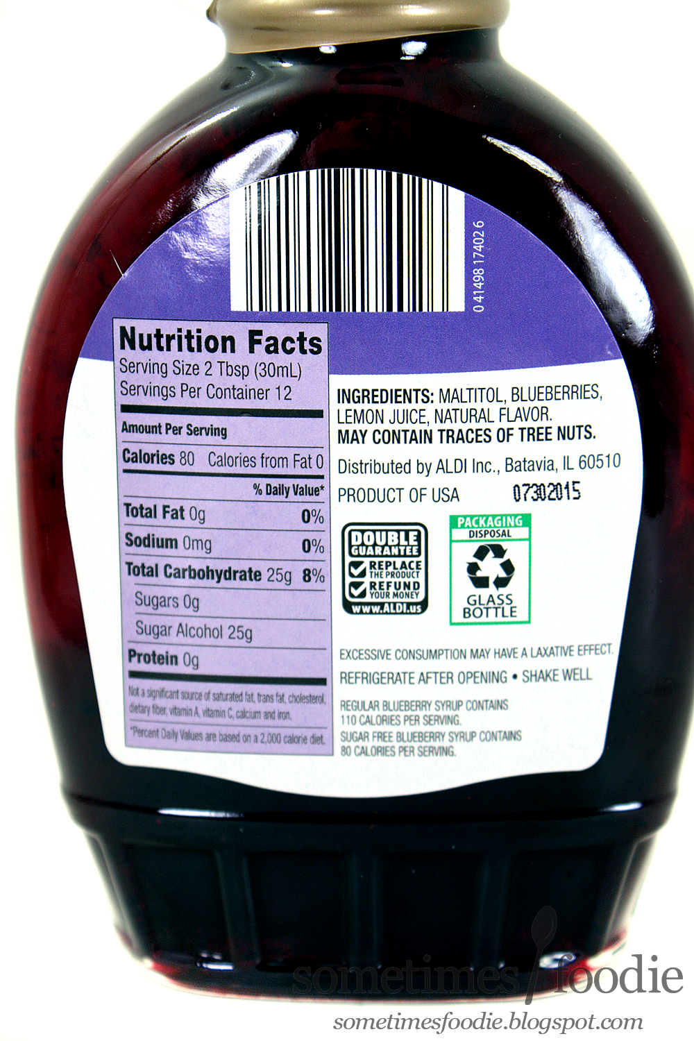 Sometimes Foodie: Sugar Free Blueberry Syrup - Aldi: Cherry Hill, NJ