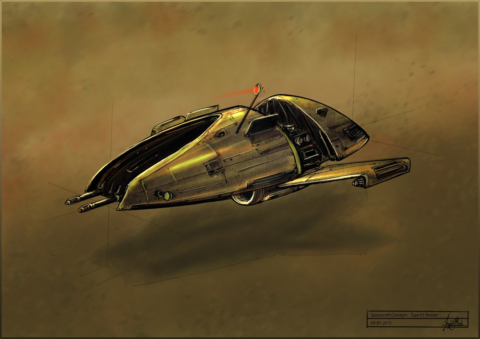 grandpriy: Concept Design Spacecraft Render