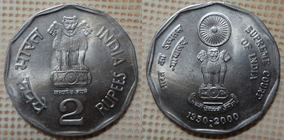 My coin collection: Two rupee coins: Republic India -I
