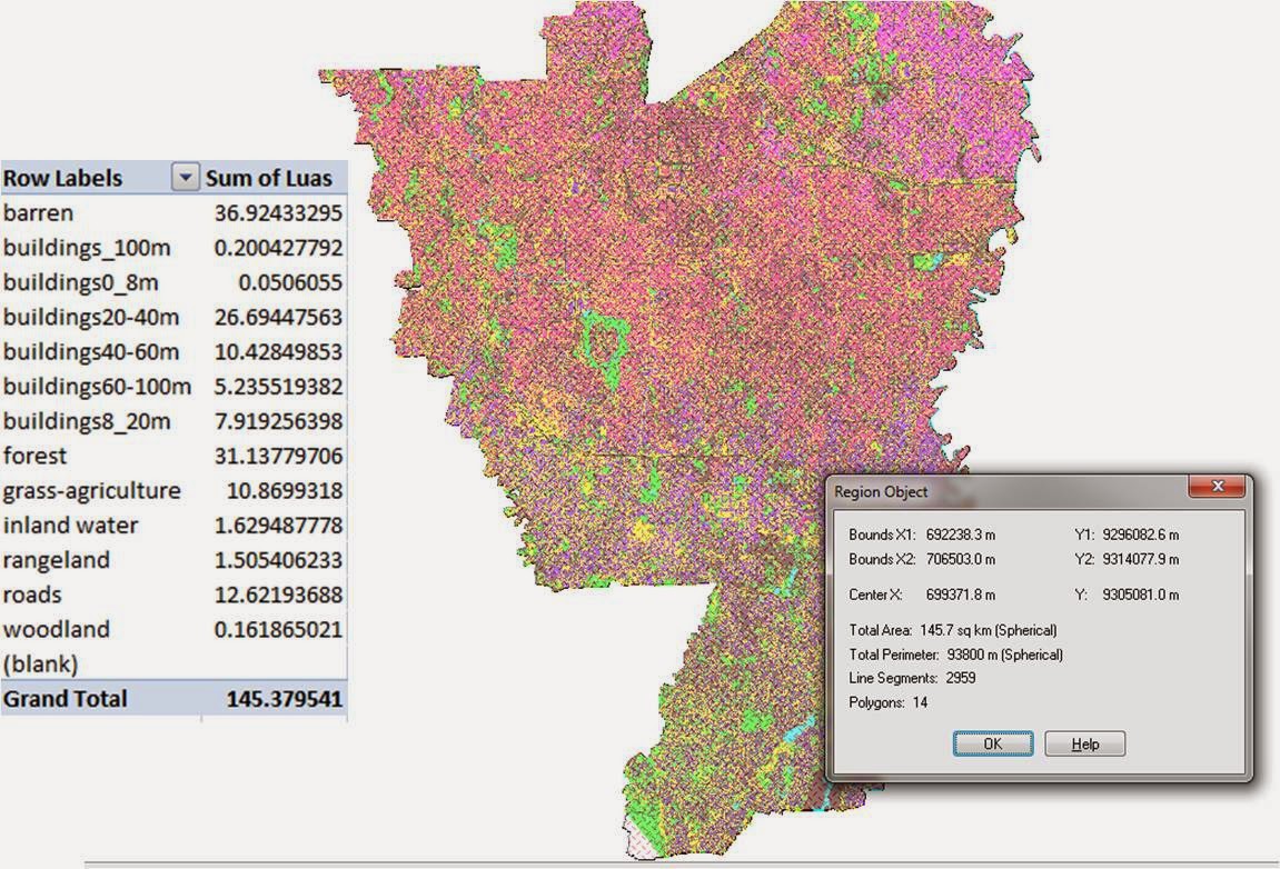 How to Calculate Clutter based on Poligon Per square km pada Mapinfo ...