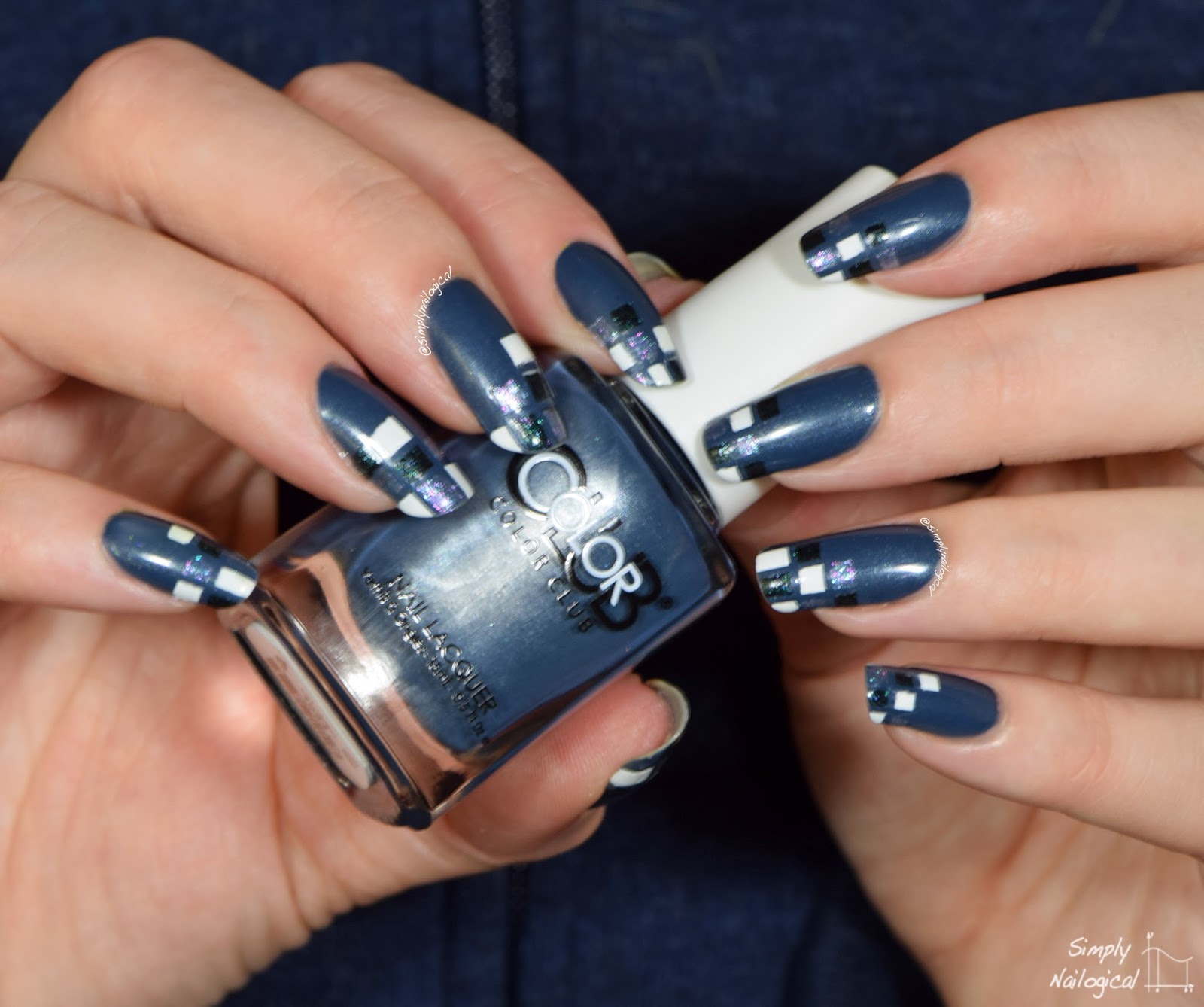 Simply Nailogical: Geometric square colour-blocking easy nail art