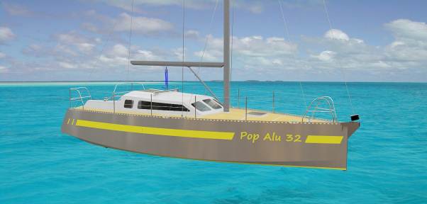 Bepaluhê - O veleiro da família: POP Alu 32 em construção