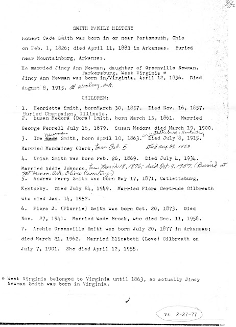 Robert Cade Smith an Arkansas Mystery