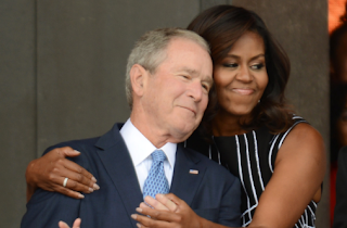 Michelle Obama Gives George W. Bush A Big Hug, Nation Goes Wild - The ...