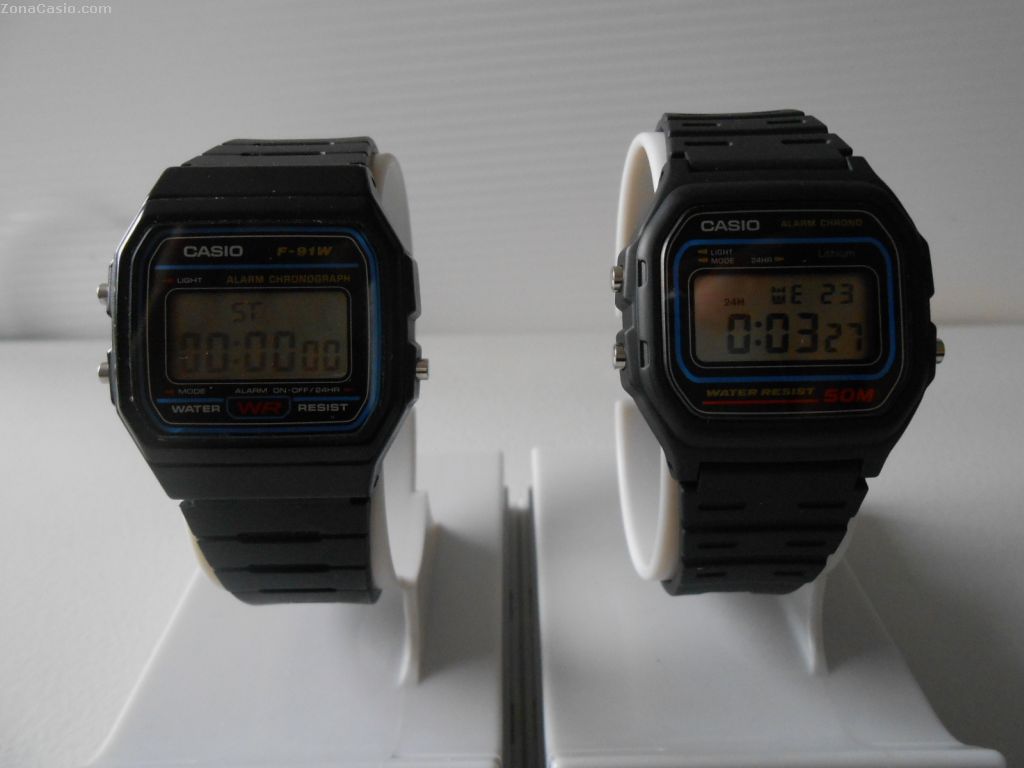 Zona Casio: Comparativa: Casio W-59 VS F-91