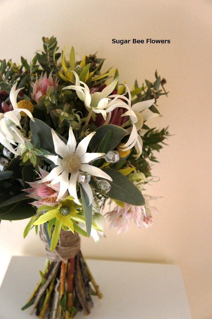Sugar Bee Flowers: Soft coloured natives bouquet