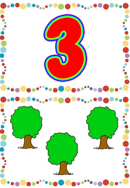 ESOS LOCOS BAJITOS DE INFANTIL: CARTELES DE NÚMEROS 3