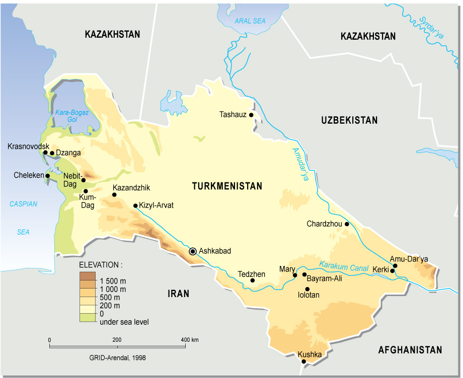 MAPS OF TURKMENISTAN