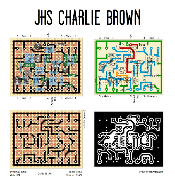 Perf and PCB Effects Layouts: JHS Charlie Brown V3