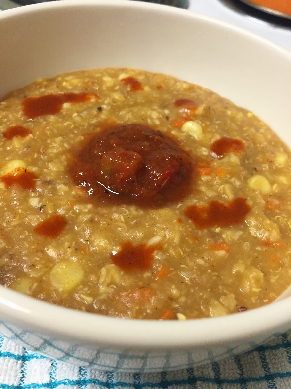 Amy's Nutritarian Kitchen: Aztec Corn and Quinoa Chowder