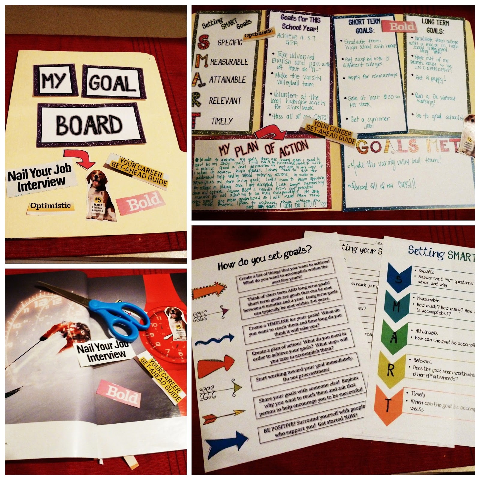 Goal boards for teens | Goal board, Smart goals, Student goals