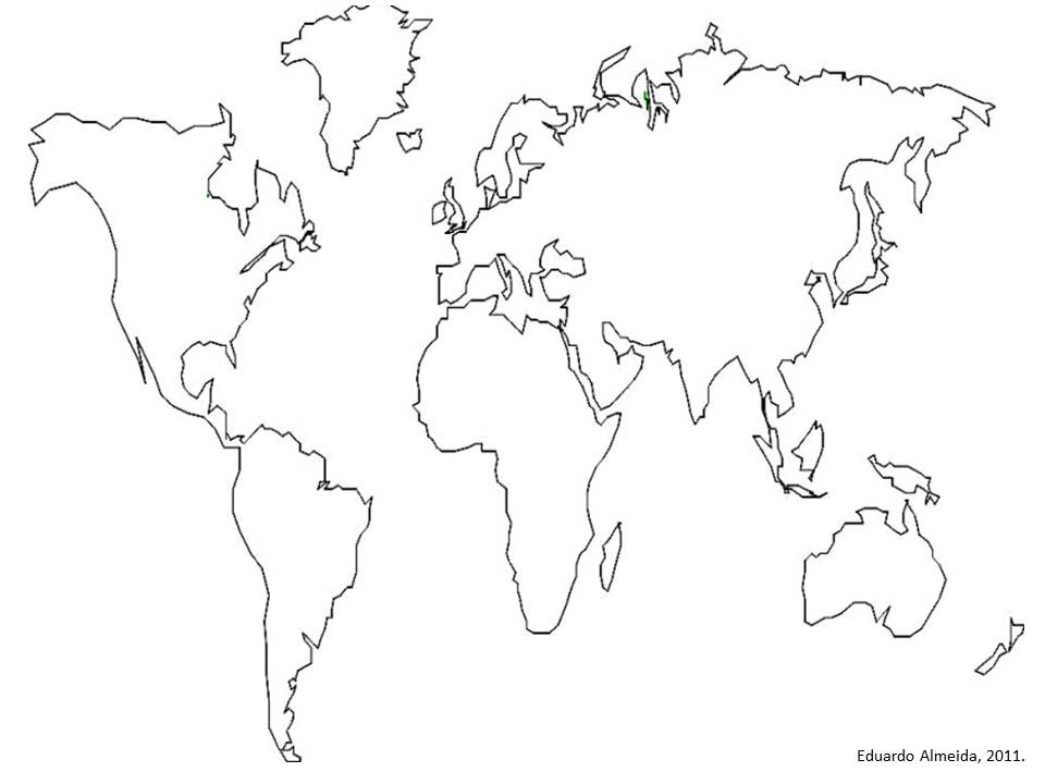 Imagen de los continentes para colorear - Imagui