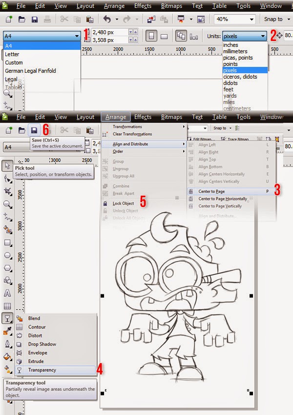 Tutorial Membuat sesuatu Di Corel Draw: Cara membuat karakter cartoon ...