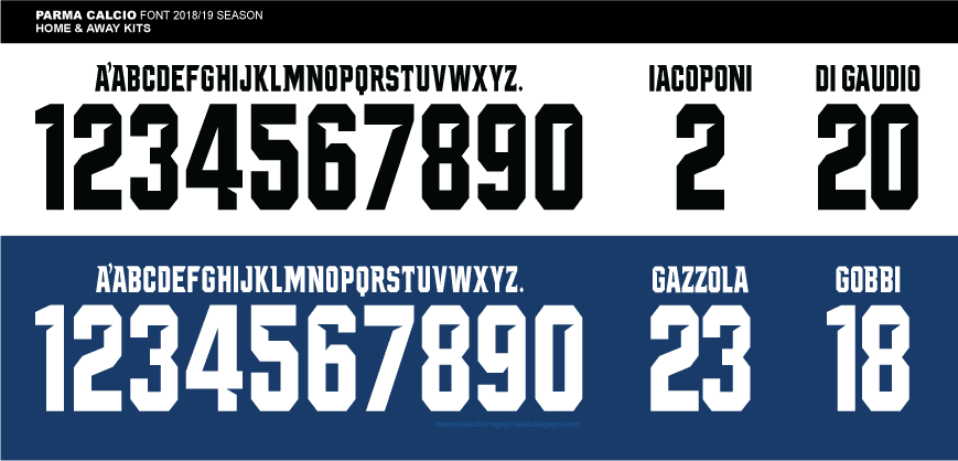 Football teams shirt and kits fan: Font Parma Calcio 2018/19 Kits