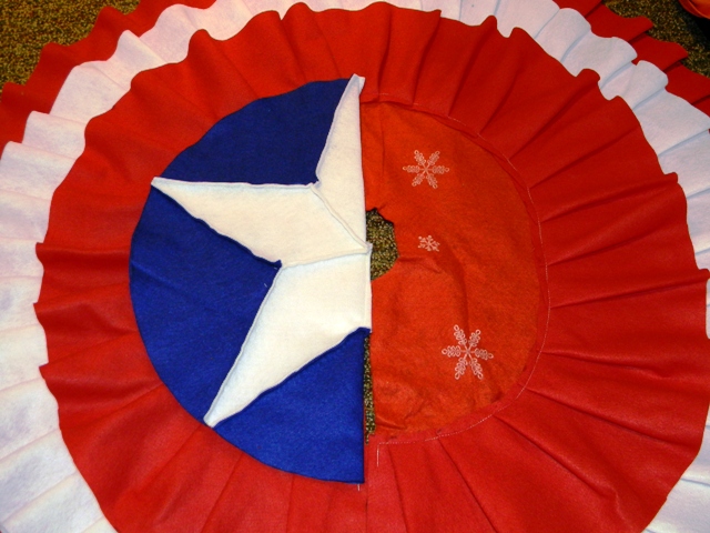 With Our Powers Combined: Captain America Tree Skirt