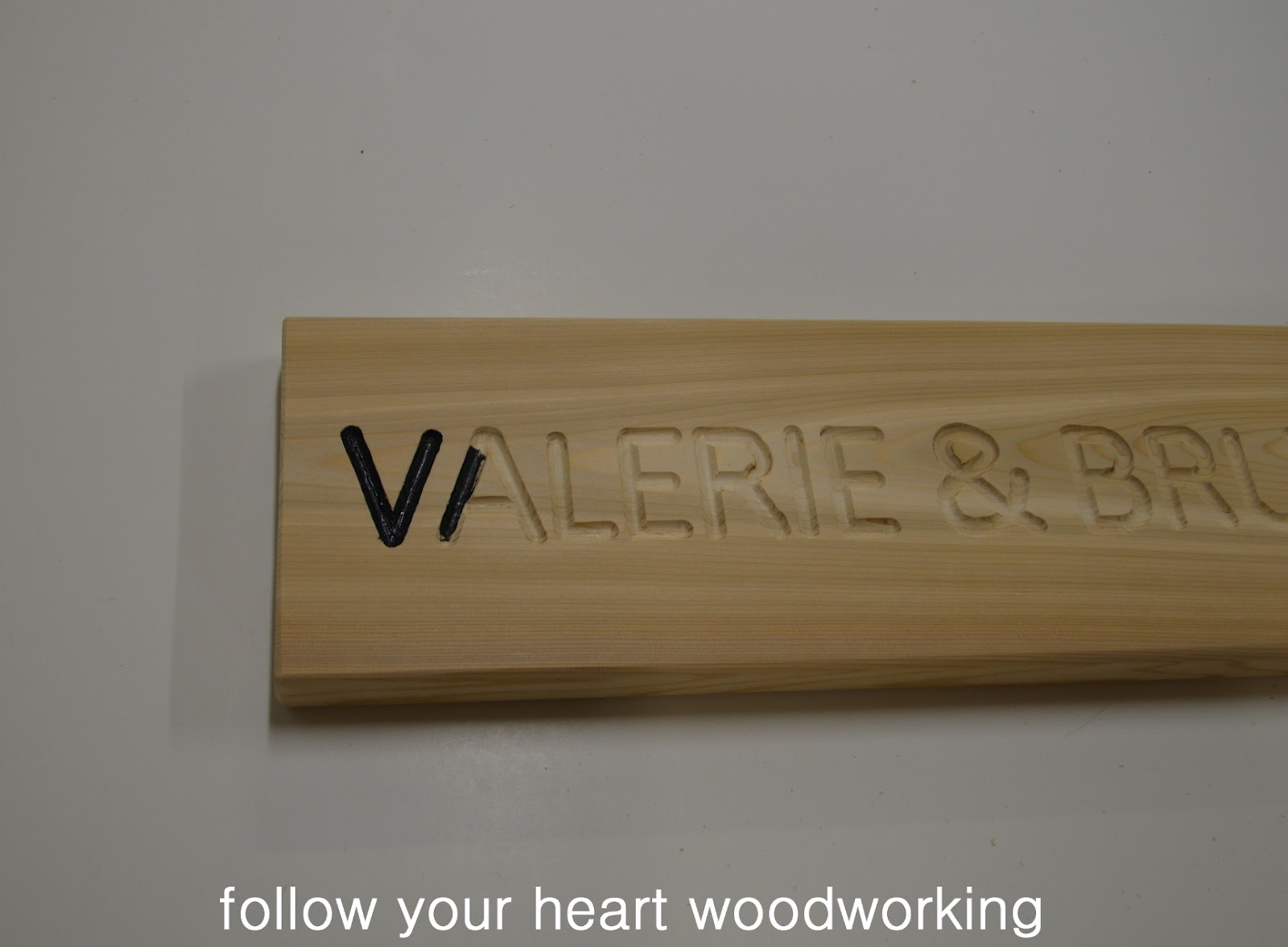 follow your heart woodworking: Routing a Sign - Part 3 - Finishing the sign