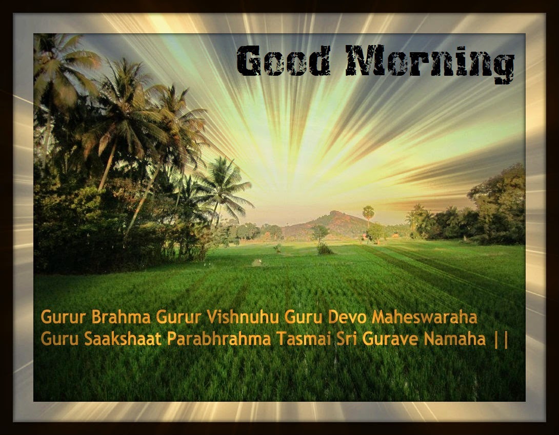 Good Morning HD Images with Guru Brahma Mantra | Festival Chaska