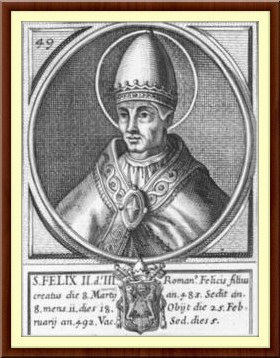 ALL SAINTS: ⛪ Pope Saint Felix III