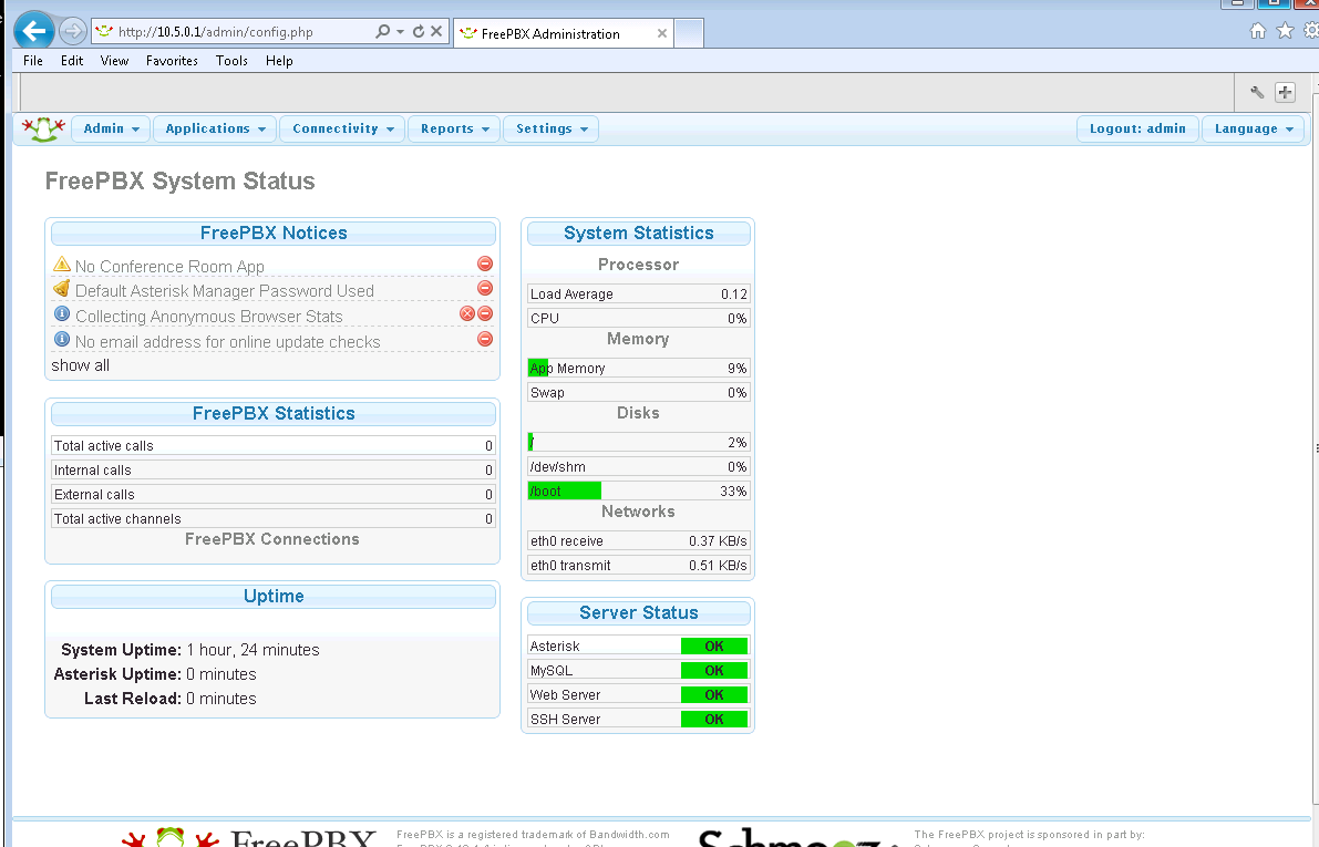 ETS SC: Free PBX - Web GUI - Setup/Extension Setup