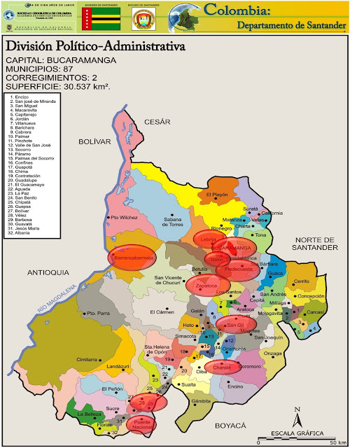 El Santander De Todos: Mapa Geográfico