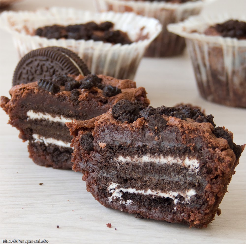 Más dulce que salado: Oreo & Dulce de Leche Brownie Cakes